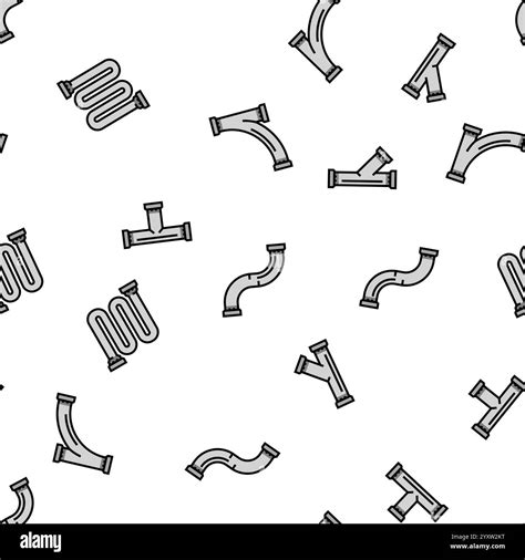 Pipeline Oil Industry Gas Pipe Seamless Pattern Vector Stock Vector