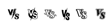 로고 문자 의 집합 vs 대 문자 아이콘의 컬렉션입니다 스포츠 싸움 경쟁 전투 경기 게임에 대한 vs 문자 문자 기호입니다 벡터