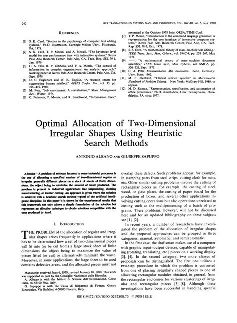 pdf optimal allocation of two dimensional irregular shapes using