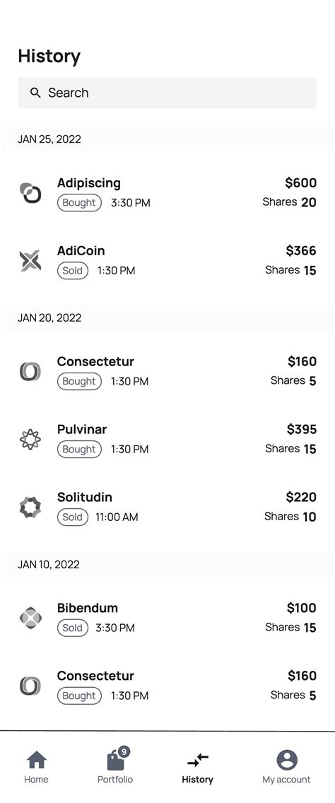 Stock Trading App Wireframe Template Visily
