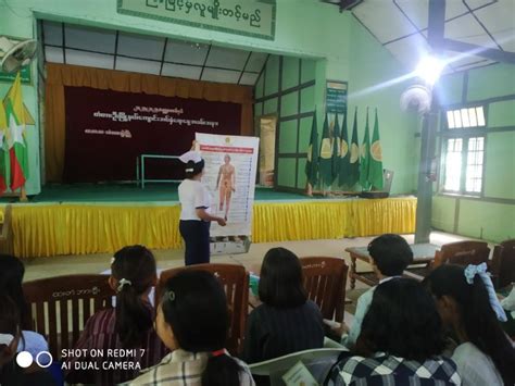 တံတားဦးမြို့နယ် အခြေခံပညာအထက်တန်းကျောင်းတွင် သွေးလွန်တုပ်ကွေးရောဂါ ကြိုတင်ကာကွယ်ရေး အသိပညာပေး