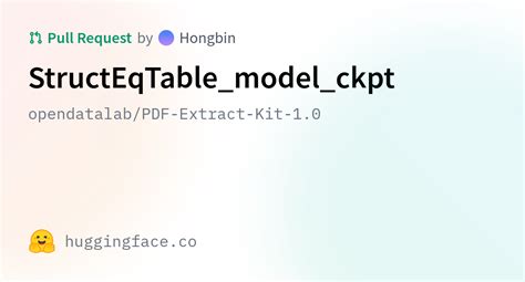 Opendatalab Pdf Extract Kit 1 0 · Structeqtable Modell Ckpt