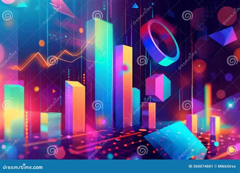 Abstract Geometric Progress Chart Colorful Shapes For Business Growth
