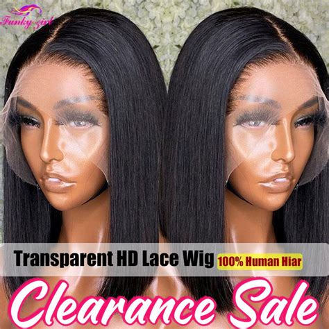 브라질리언 스트레이트 밥 가발 여성용 인모 레이스 프론트 가발 미리 뽑은 짧은 밥 레이스 부분 가발 글루리스 인모 가발 핸드폰닷컴