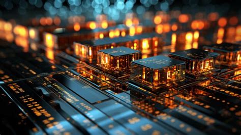 Premium Ai Image Computer Electronic Chip With Processor Transistors Resistors And Microchips
