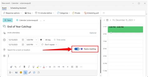 How To Schedule A Teams Meeting In Microsoft Outlook