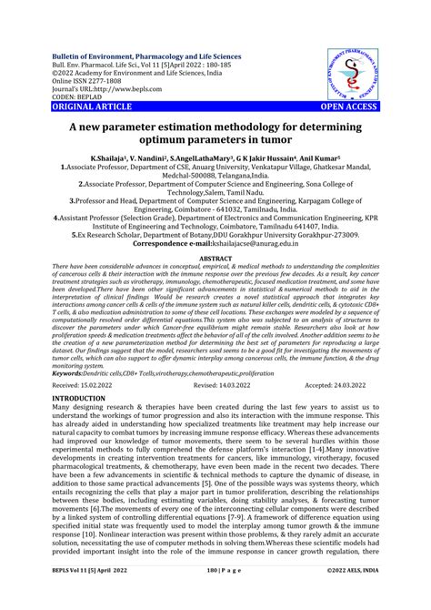 Pdf A New Parameter Estimation Methodology For Determining Optimum