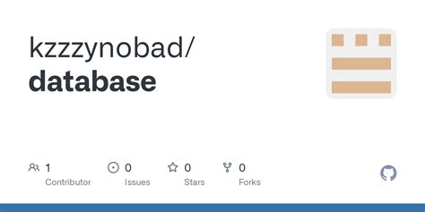 Github Kzzzynobaddatabase