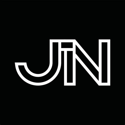 Jn Logo Monogram With Line Style Negative Space 16567257 Vector Art At Vecteezy