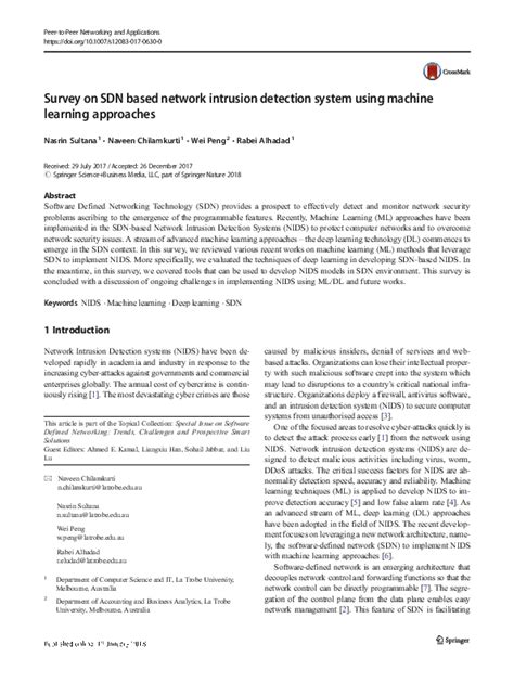 Pdf Survey On Sdn Based Network Intrusion Detection System Using