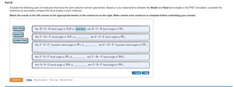 Solved Consider The Following Pairs Of Molecules That Have