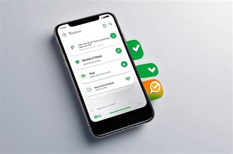 Push Notification Message On Mobile Phone On Light Background Smartphone Mobile Phone Premium