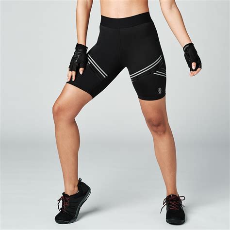 Geometric Print Biker Shorts Zumba Shop Sea