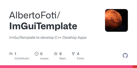 Github Albertofoti Imguitemplate Imguitemplate To Develop C Desktop Apps