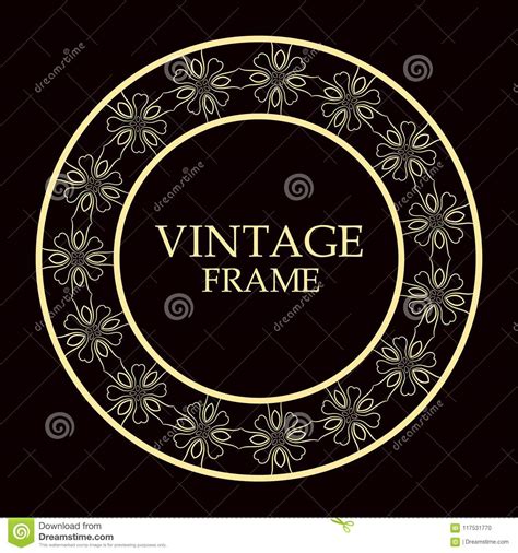Ornamental Round Frame Stock Vector Illustration Of Abstract