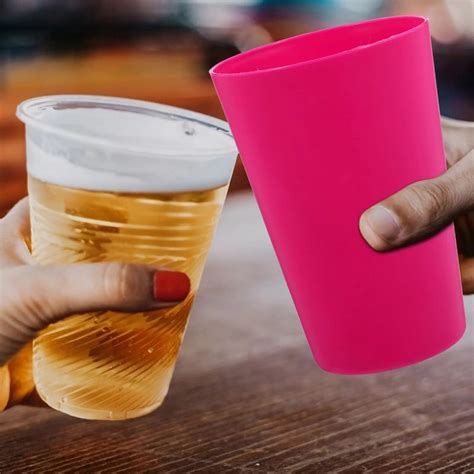 Badu Bg 24 бр Цветни чаши за пиене Пластмасови чаши за кафе сок и напитки за многократна