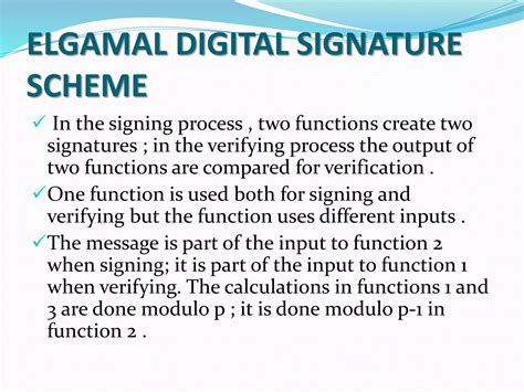 elgamal and schnorr digital signature scheme copy pptx internet