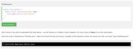 Cant Run Myclassjava Via Command Prompt Cmdexe In The Java Getting Started Tutorial
