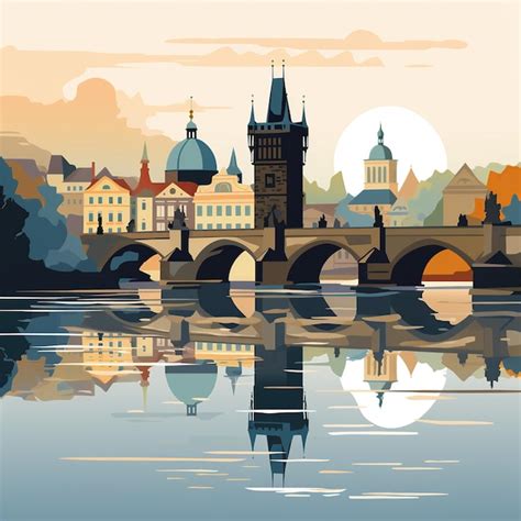 Premium Ai Image Pragues Essence Bohemian Blend Of History And Artistry