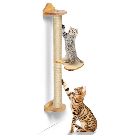 Многоуровневая настенная Когтеточка из сизаля для кошек с защитой от царапин коврик для