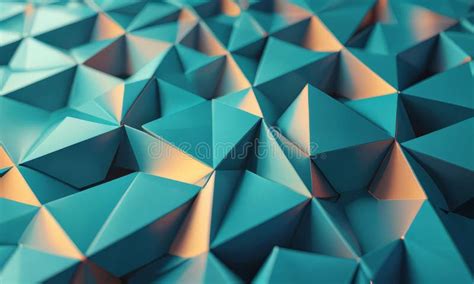 Close Up View Complex Geometric Pattern Composed Overlapping Triangular Shapes In Shades Blue