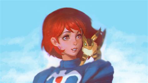 배경 화면 디지털 아트 판타지 아트 삽화 원작자 여자들 애니메이션 소녀들 바람의 계곡의 나우시카 하늘 빨간