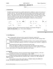 Exploring D Projectile Motion Key Concepts And Experiments Course Hero