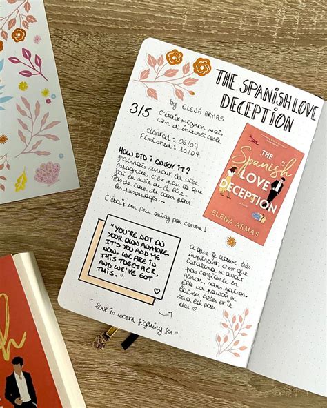 book review spreads in your reading journal