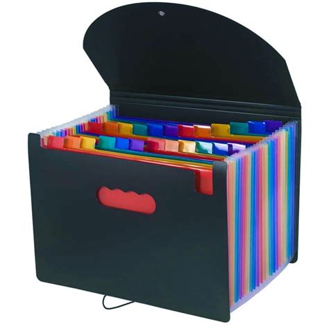 A4 24 Pocket Accordion Expanding File Folder Organizer With Flaps Cover For Office Documents