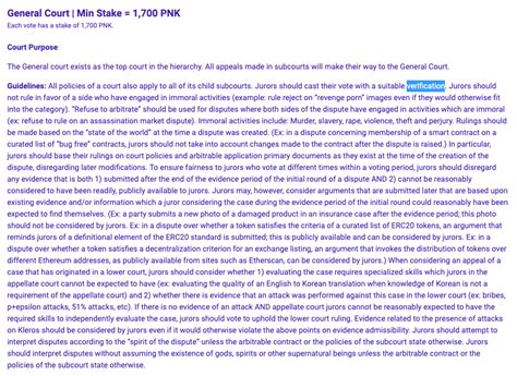 Clarification And Suggestion For Kleros General Court Policy Guidelines