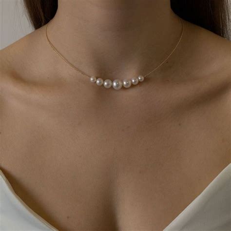 18k Pearl Choker Necklace Poppy Finch Pearl Jewelry Necklace Beaded