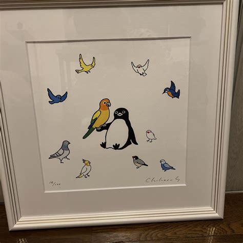 坂崎千春 Suica ペンギン インコ ジークレー 版画 絵画 作品 By メルカリ