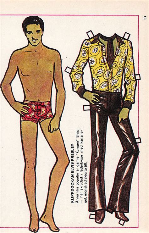 Elvis Presley Paper Doll Printables Pinterest