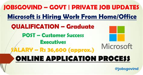 Microsoft Is Hiring Work From Home Office For Customer Success