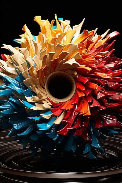 Premium Photo A Spiraling Vortex Of Rainbow Colors Twisting Ai Generated