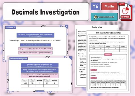 Year Decimals Decimals Investigation Grammarsaurus
