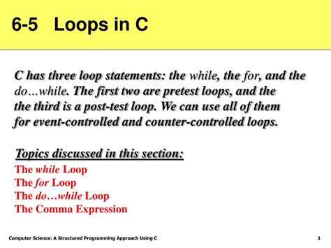ppt loops in c programming languages powerpoint presentation free