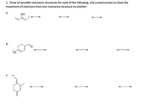 Solved Draw All Possible Resonance Structures For Each Of Chegg
