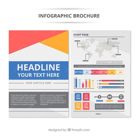 인포 그래픽 브로셔 무료 벡터