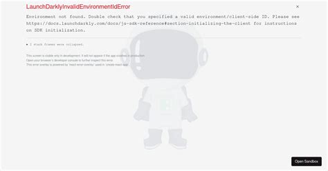 launchdarkly js client example forked codesandbox