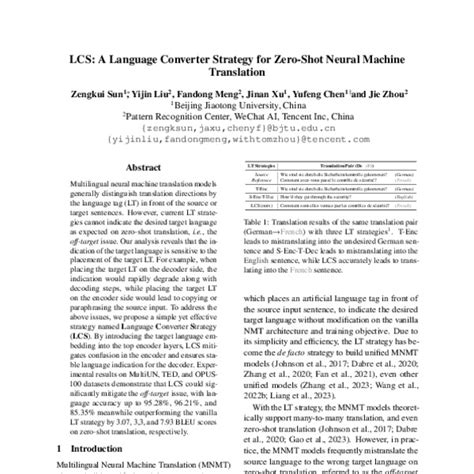 Lcs A Language Converter Strategy For Zero Shot Neural Machine Translation Acl Anthology