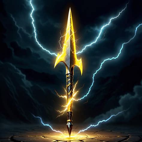 A Sword With A Lightning Bolt On It And A Lightning Bolt On The Top