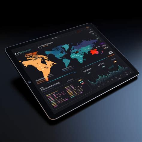 Premium Photo Tablet Mockup Ui Interface Statistic Graph Diagram