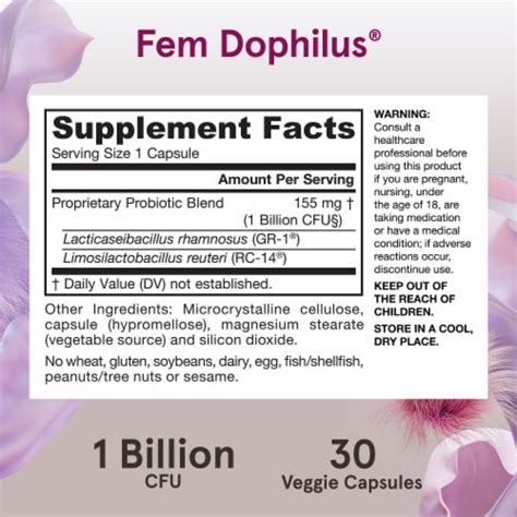 Jarrow Formulas® Fem Dophilus® Probiotic Capsules, 30 ct - Kroger