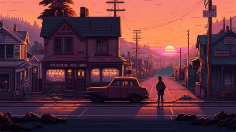 1920x1080 Embracing Nostalgia As Sunset Paints The Boulevard Laptop