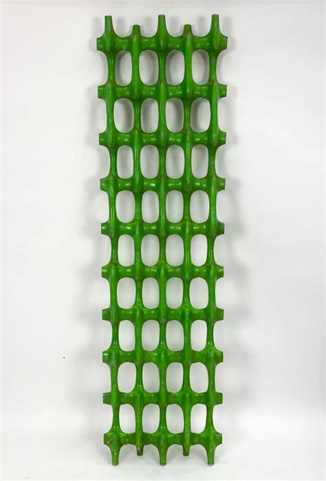 Bid Now Large Biomorphic Green Lattice Wall Sculpture February 4