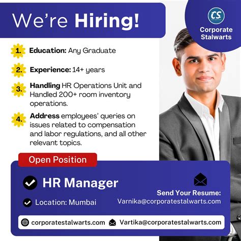 corporate stalwarts on linkedin mumbai corporatestalwarts hrmanager humanresources mumbaijobs…