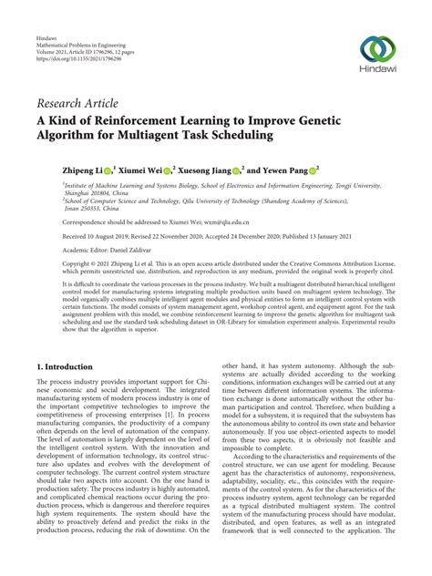 Pdf A Kind Of Reinforcement Learning To Improve Genetic Algorithm For