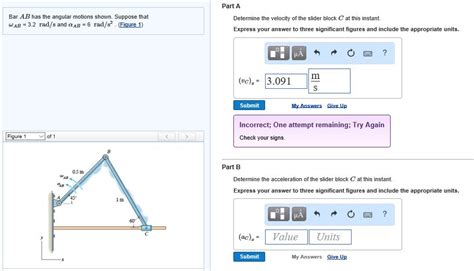 Solved Bar AB Has The Angular Motions Shown Suppose That Chegg Com