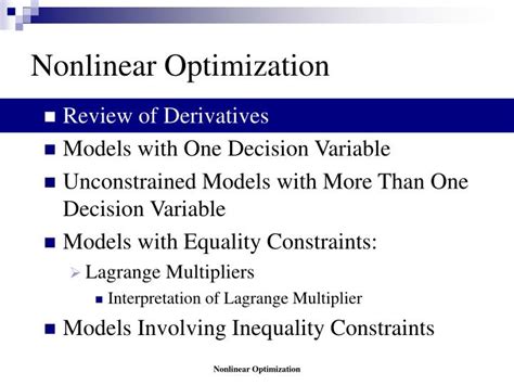 Ppt Nonlinear Optimization Powerpoint Presentation Free Download